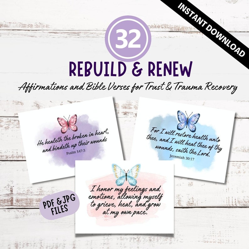 Trauma Affirmation Cards Printable Cards for Trauma and - Etsy.de