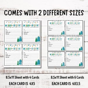 Blue & Green Christmas Candy Gram School Fundraiser Template Editable ...