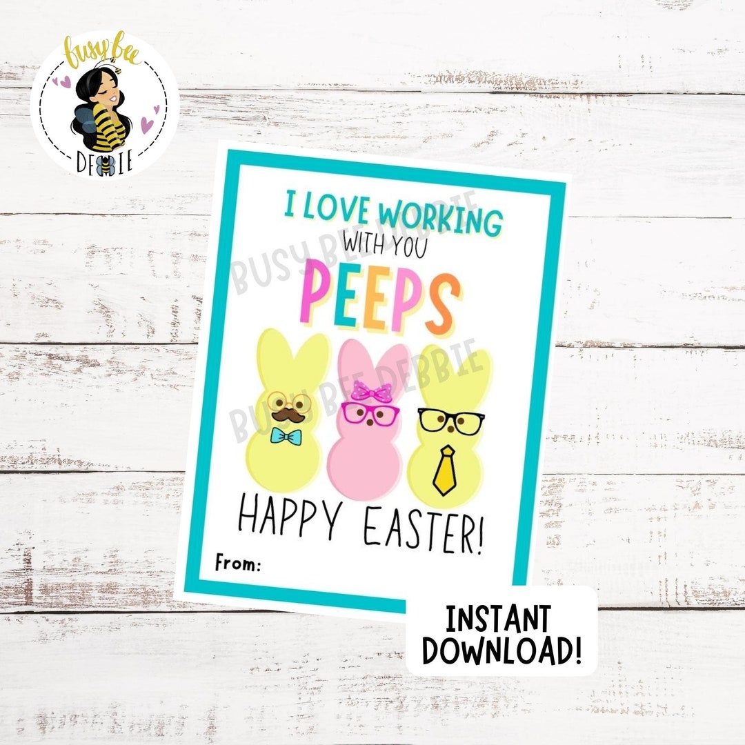 Easter Peeps Printable Tags Peeps Printable Tags Easter - Etsy