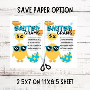 Editable Cool Chick Easter Candy Gram Fundraiser Flyer Candy Gram ...