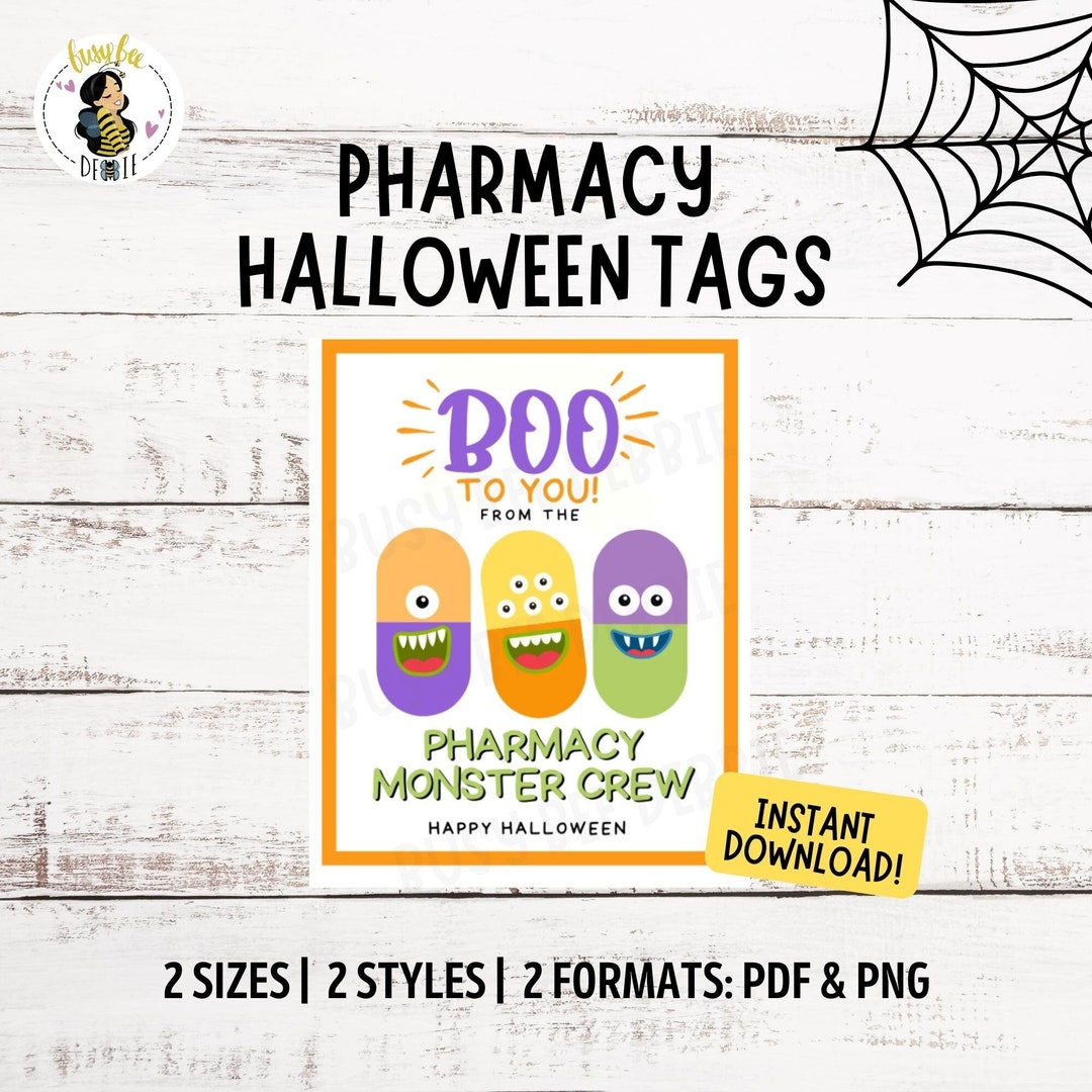 Medical Theme Halloween Gift Tags for Coworkers Pharmacy Medication ...