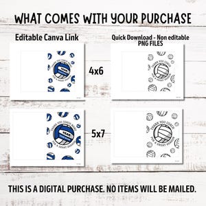 Editable Volleyball Coach Thank You Card | End of the Year Gift | Coach ...