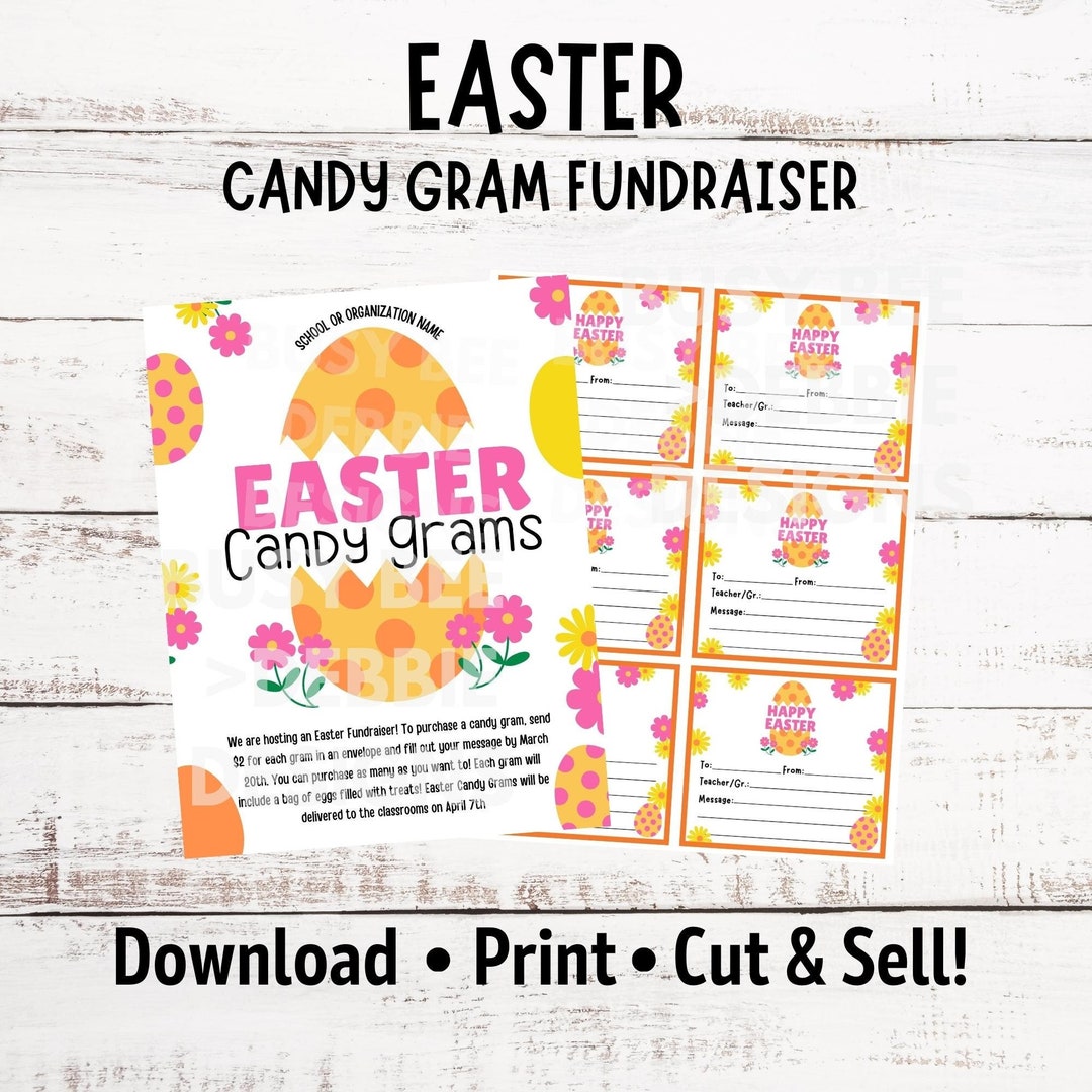 Editable Easter Candy Gram Fundraiser Flyer Printable Spring - Etsy
