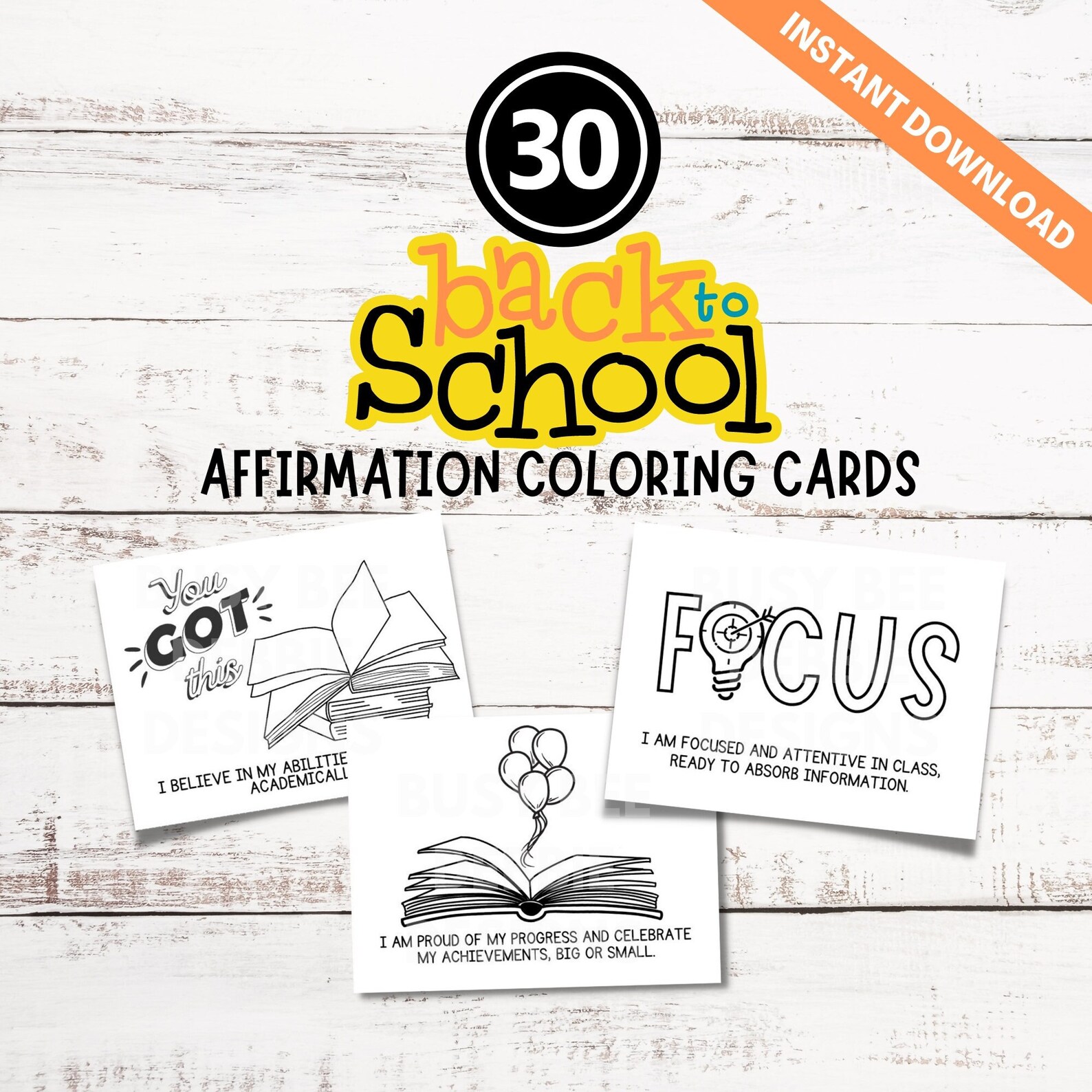 Printable Back to School Theme Affirmations School Theme - Etsy