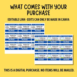 Editable ID Badge for Kids | Pretend Nurse Play | Medical Party ...