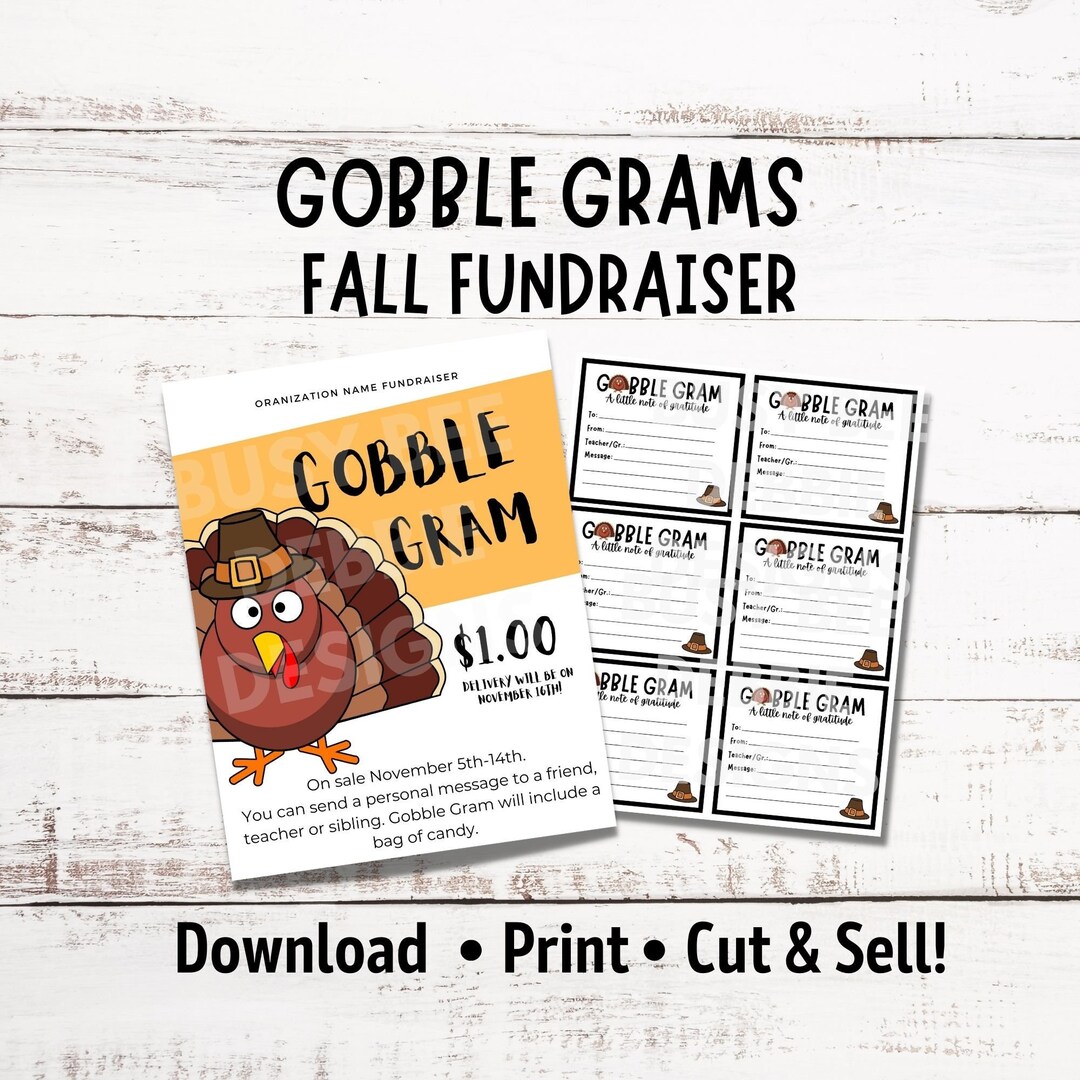 Thanksgiving Gobble Gram Download Candy Grams for (Instant Download) - Etsy