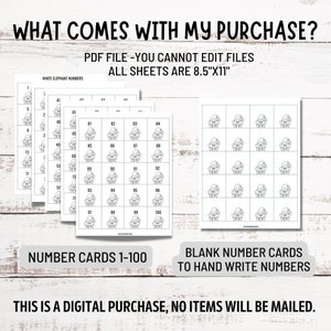 White Elephant Gift Exchange Printable Numbers | White Elephant Gift ...