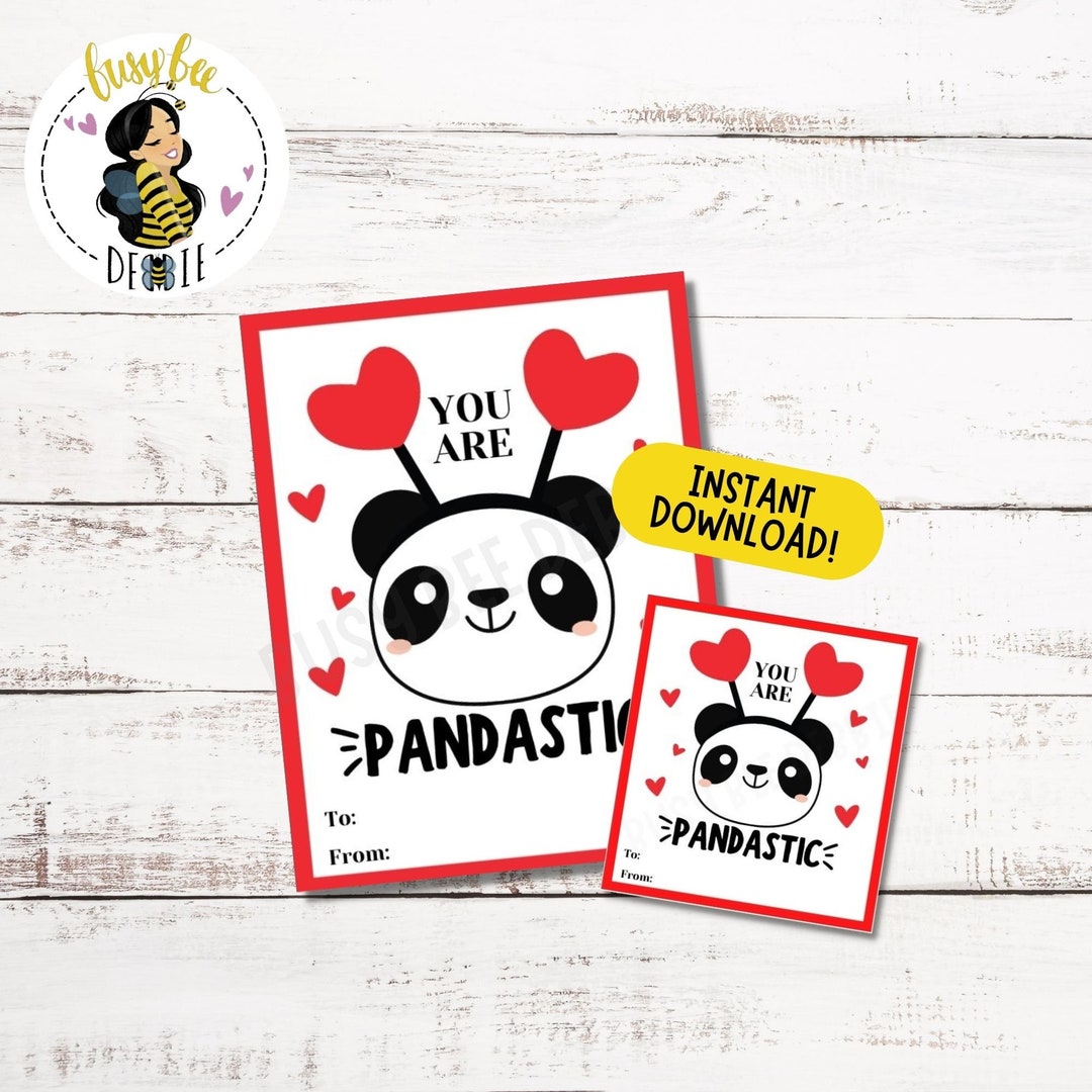 Panda Valentine's Day Card | Cute Panda Valentines | You Are Pandastic ...