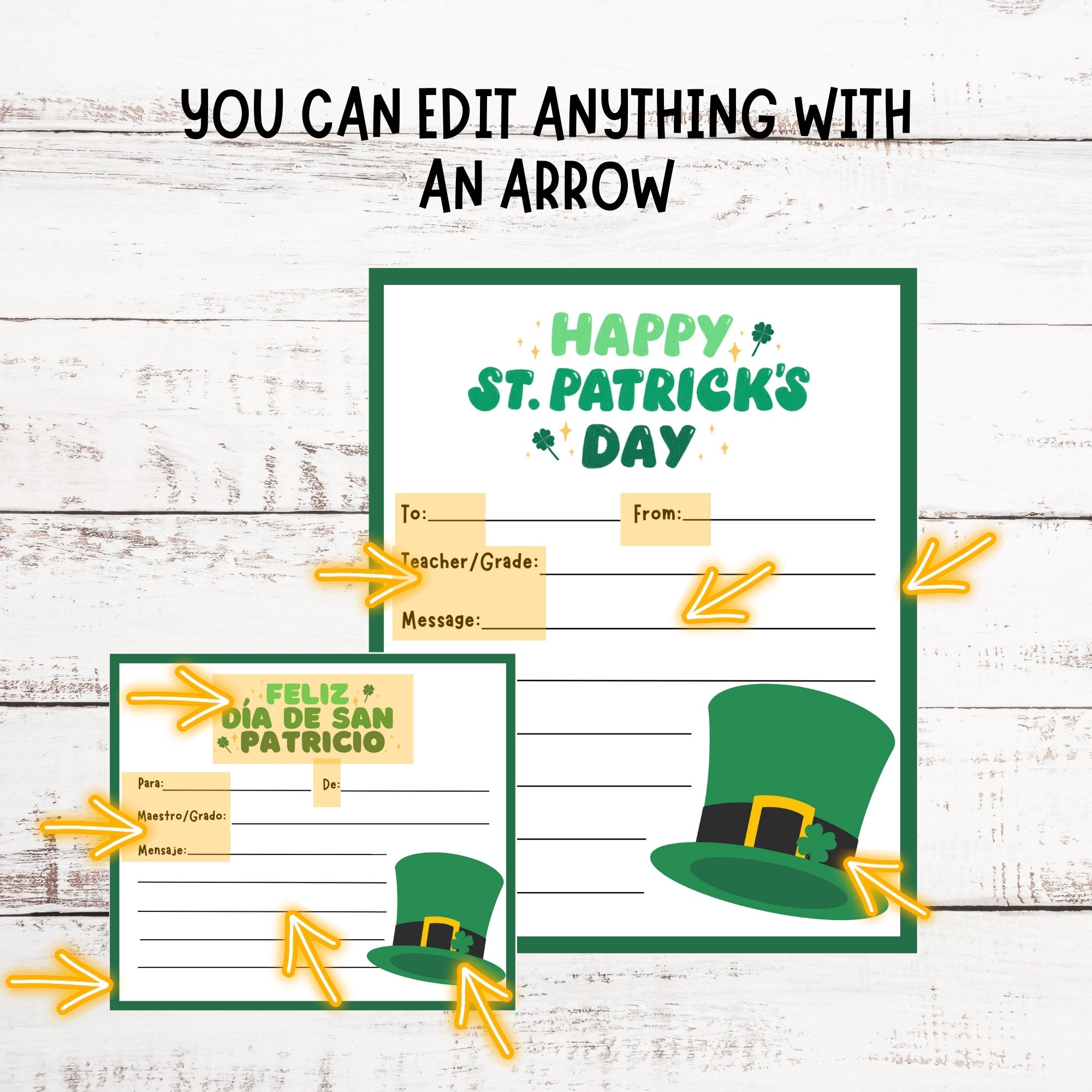Editable St. Patrick's Day Candy Gram Fundraiser Flyer Template | St ...