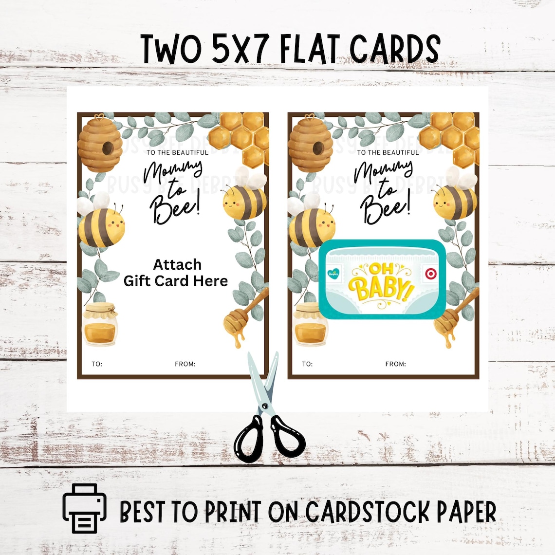 Printable Baby Shower Card | Mommy to Bee Gift Card Holder | Baby ...
