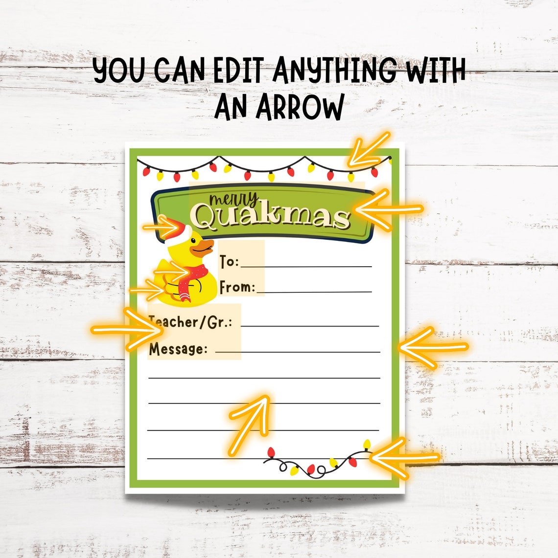 Editable Santa Rubber Duck Fundraiser Flyer | Printable Christmas ...