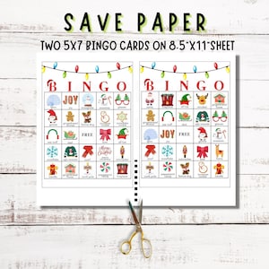 Printable Christmas Bingo Cards 40 Bingo Cards and Markers Holiday ...