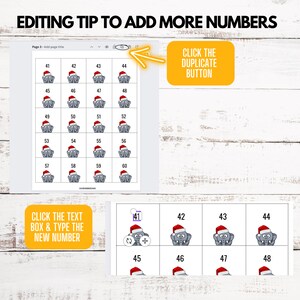 White Elephant Gift Exchange Printable Numbers | Editable Download for ...