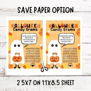 Editable Halloween Candy Gram Fundraiser Flyer Halloween - Etsy