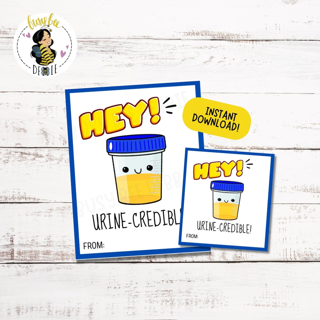 Printable Urine Gift Tags | Cards for Doctor, Nurse,urologist ...