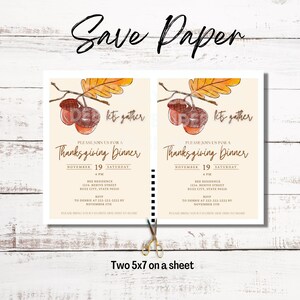 Editable Thanksgiving Dinner Printable Invitation Friendsgiving ...