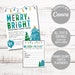 Blue & Green Christmas Candy Gram School Fundraiser Template Editable ...