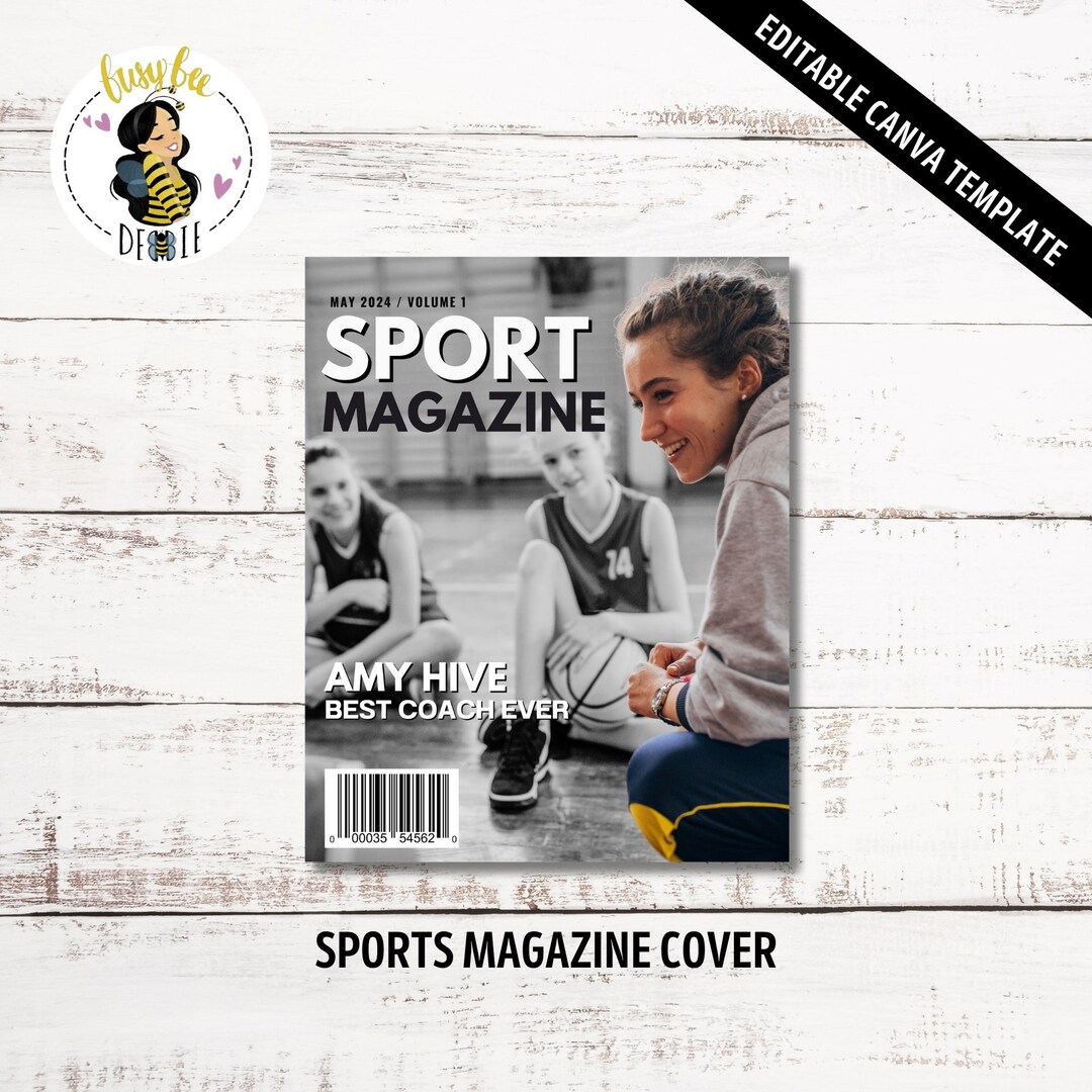 Best Coach Printable Card | Magazine Cover Style Card for Sports Coach ...