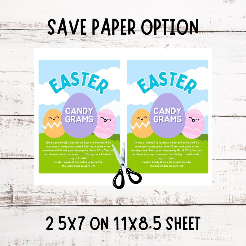Editable Easter Gram Fundraiser Template | Easter Egg Fundraiser Flyer ...