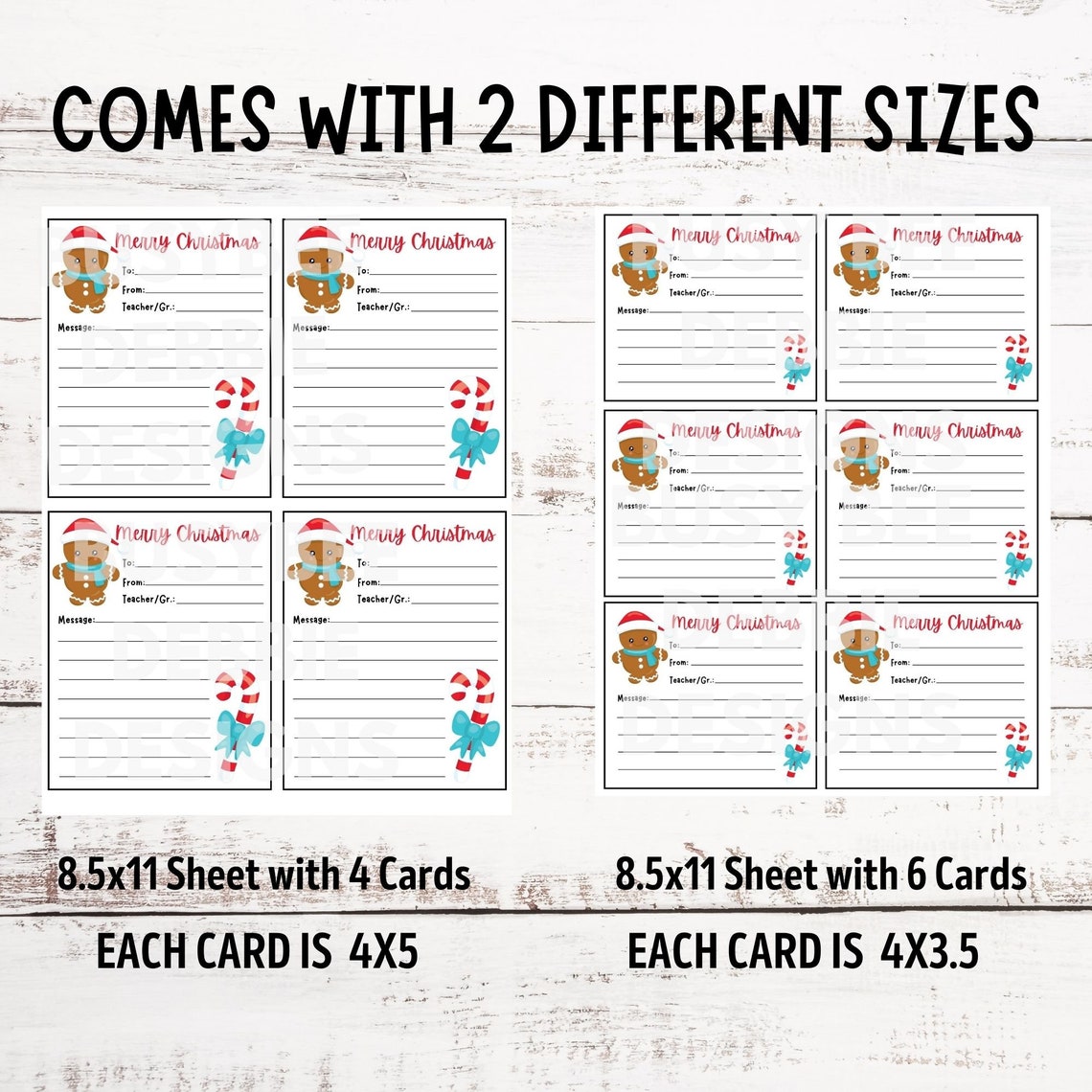 Printable Christmas Candy Cane Gram School Fundraiser Winter - Etsy