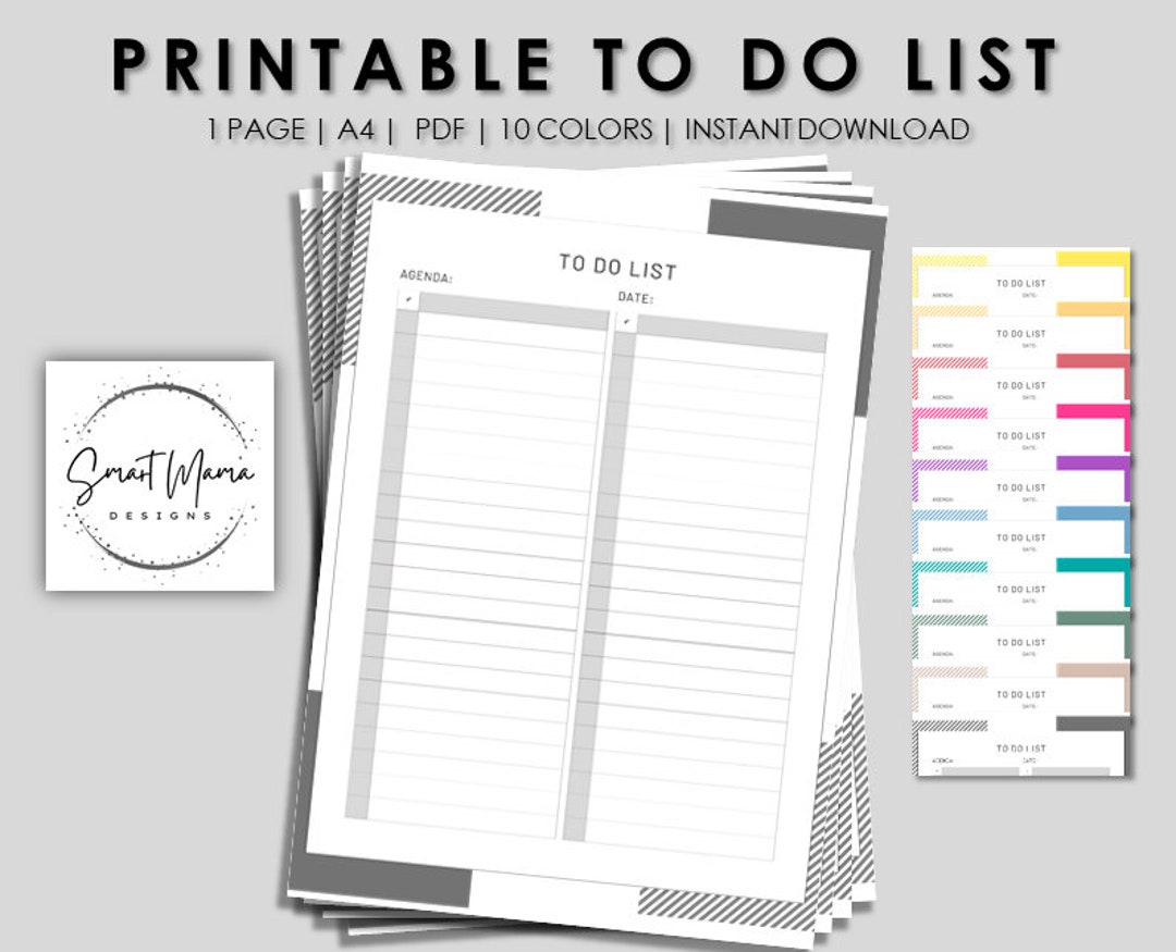 Minimalist to Do List Printable, Simple Tasks List Template A4/a5 ...
