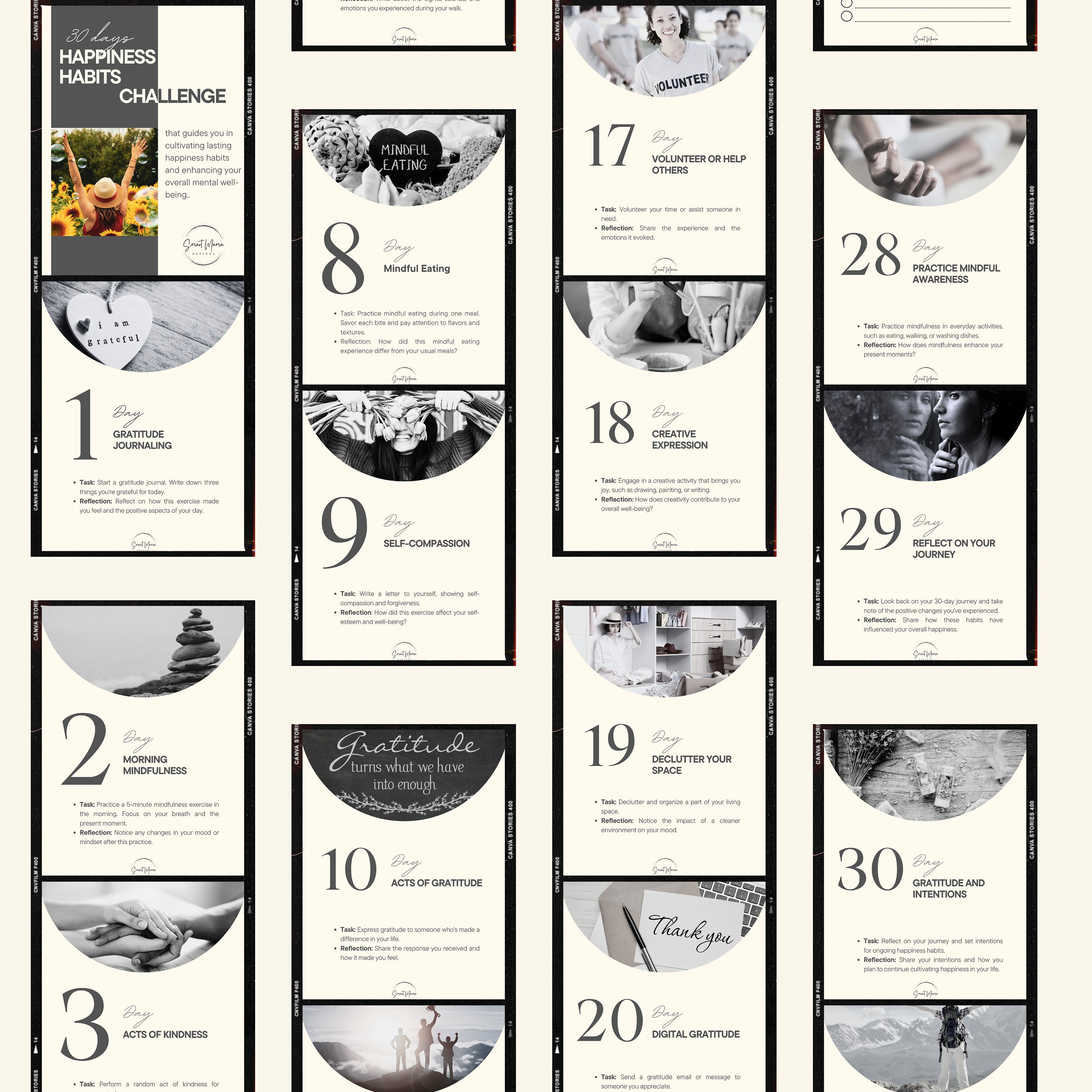 30-day Happiness Habits Challenge Guide, Cultivating Joyful Habits ...