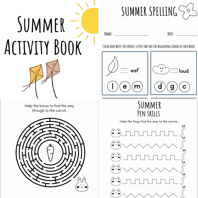 Summer Activity Book - Etsy