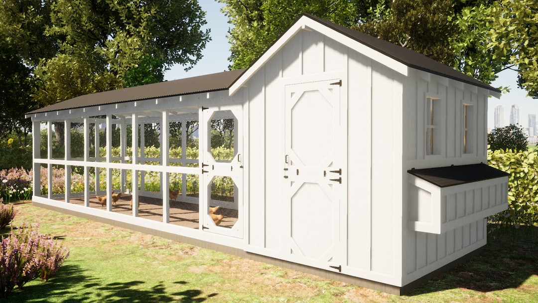 Modern Chicken Coop Plans 24 Chickens DIY Woodworking Plans PDF ...