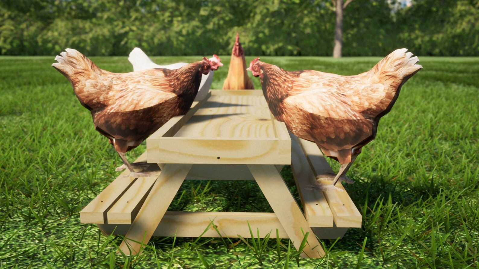 Chicknic Table Plans 32x17 in - DIY Chicken Picnic Table PDF Download ...