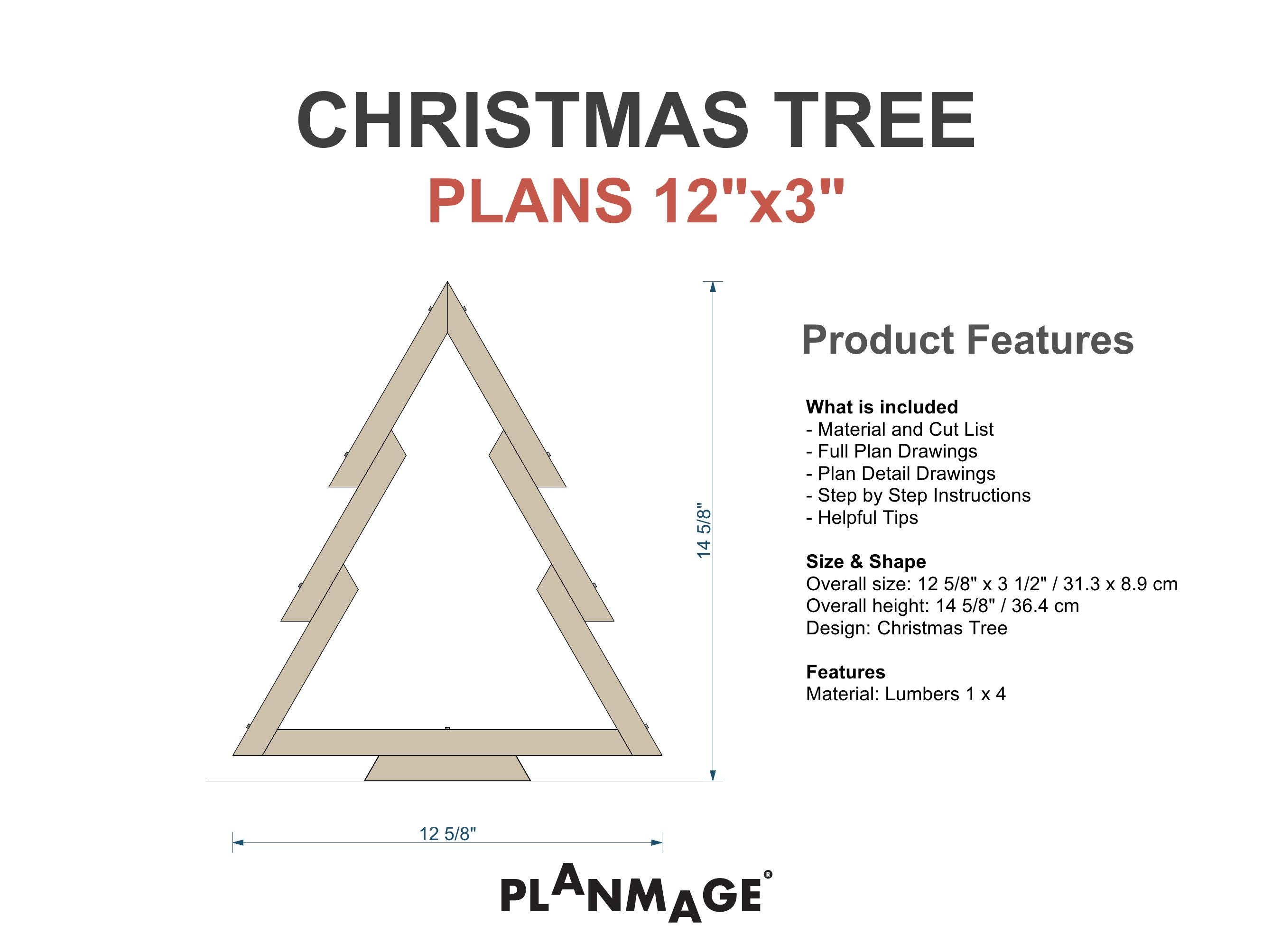 Wooden Christmas Tree Plans Bundle - DIY PDF Download - Etsy