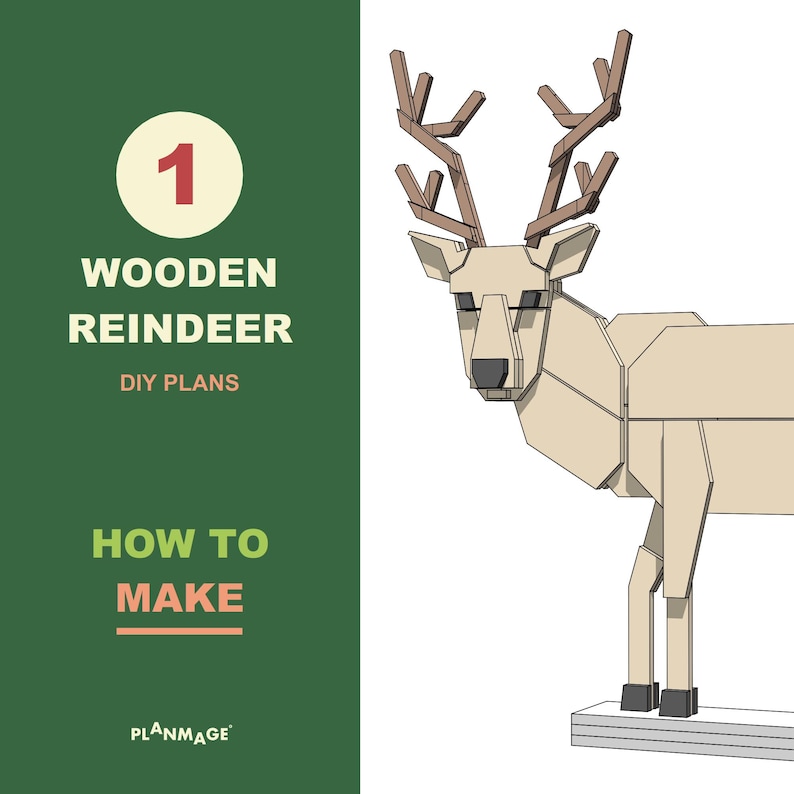 Wooden Reindeer Plans for Christmas Decoration - How to Make a Reindeer ...