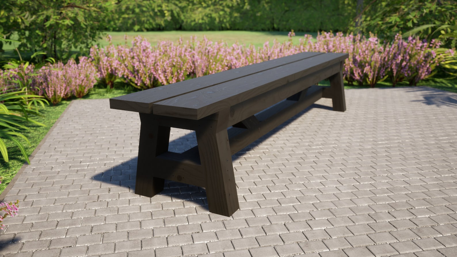 Farm Bench Plans: DIY Outdoor Bench (96x15 In) - Etsy