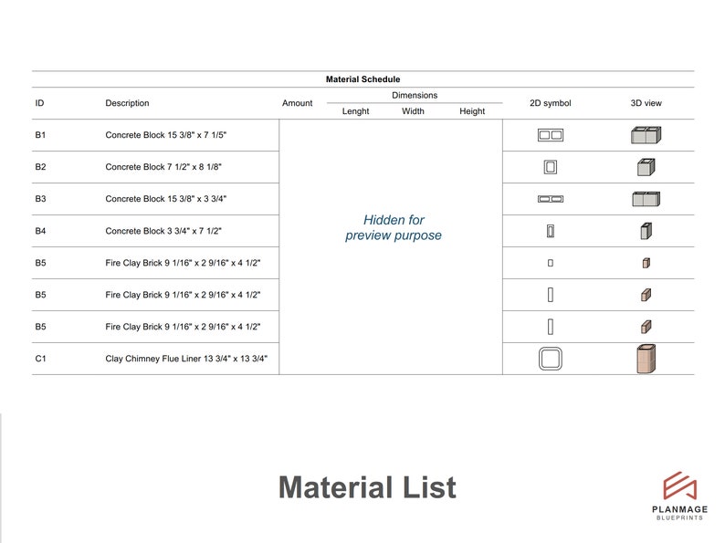 Double-sided Outdoor Fireplace Plans 4x8 Ft PDF DIY Download - Etsy