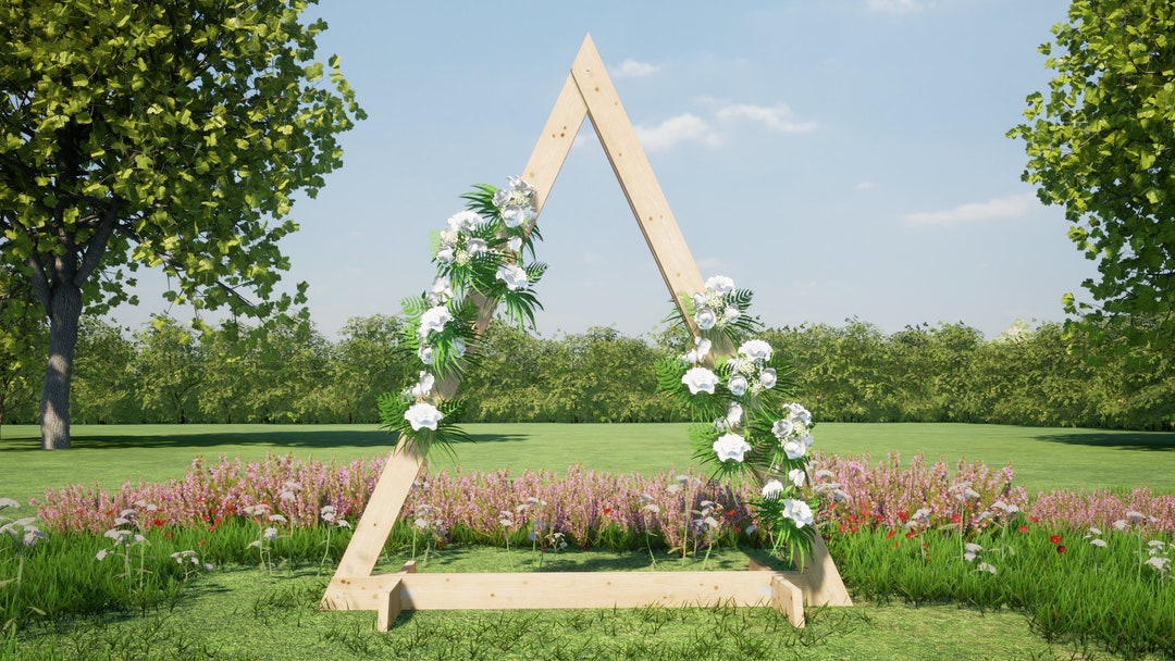 Triangle Wedding Arch 7x8 Ft - DIY Wooden Decoration Plans - Etsy