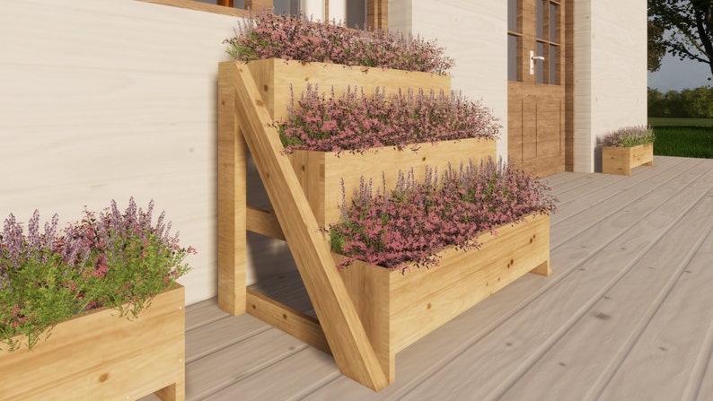 3 Tier Planter Box Plans: DIY Garden Planter (PDF Download, 39x24 In - Etsy