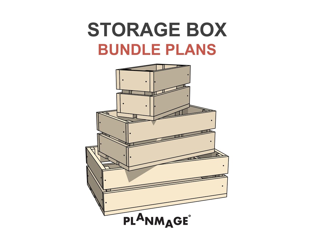 Wooden Storage Box Bundle Plans - DIY PDF Download - Etsy