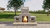 Tombstone Design DIY Outdoor Fireplace Plan - Etsy Canada