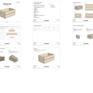 Wooden Storage Box Plans 20x12 in - DIY PDF Download - Etsy