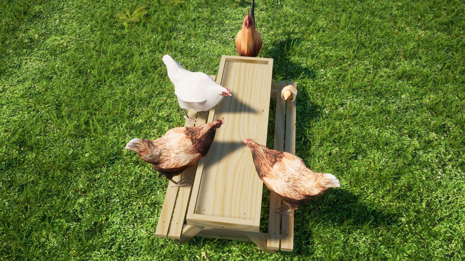 Chicknic Table Plans 32x17 in - DIY Chicken Picnic Table PDF Download ...