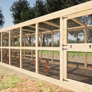 Large Chicken Run Plans 7x48 for 40 Chickens (PDF Download) - Etsy