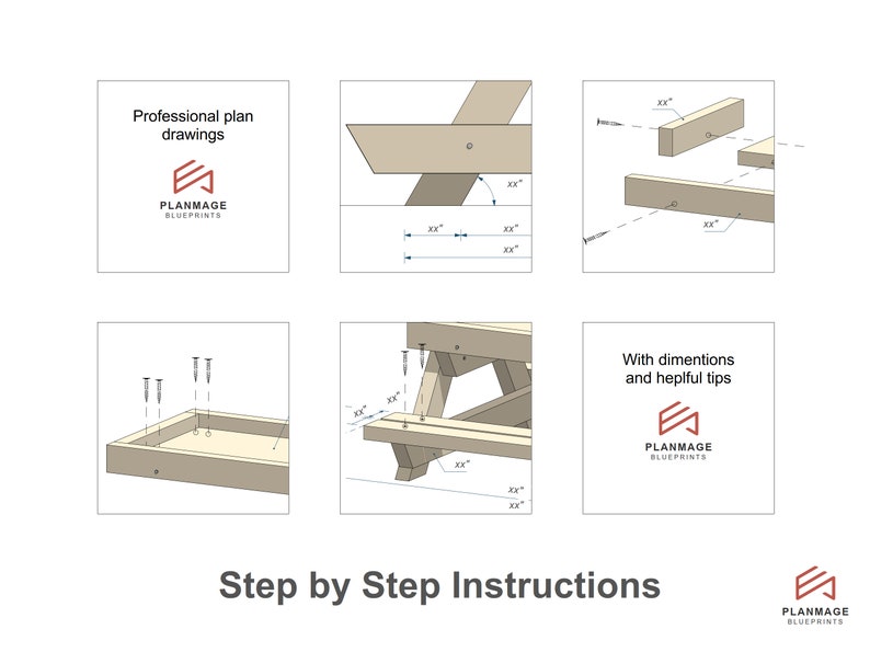 Chicknic Table Plans 32x17 in DIY Chicken Picnic Table PDF - Etsy