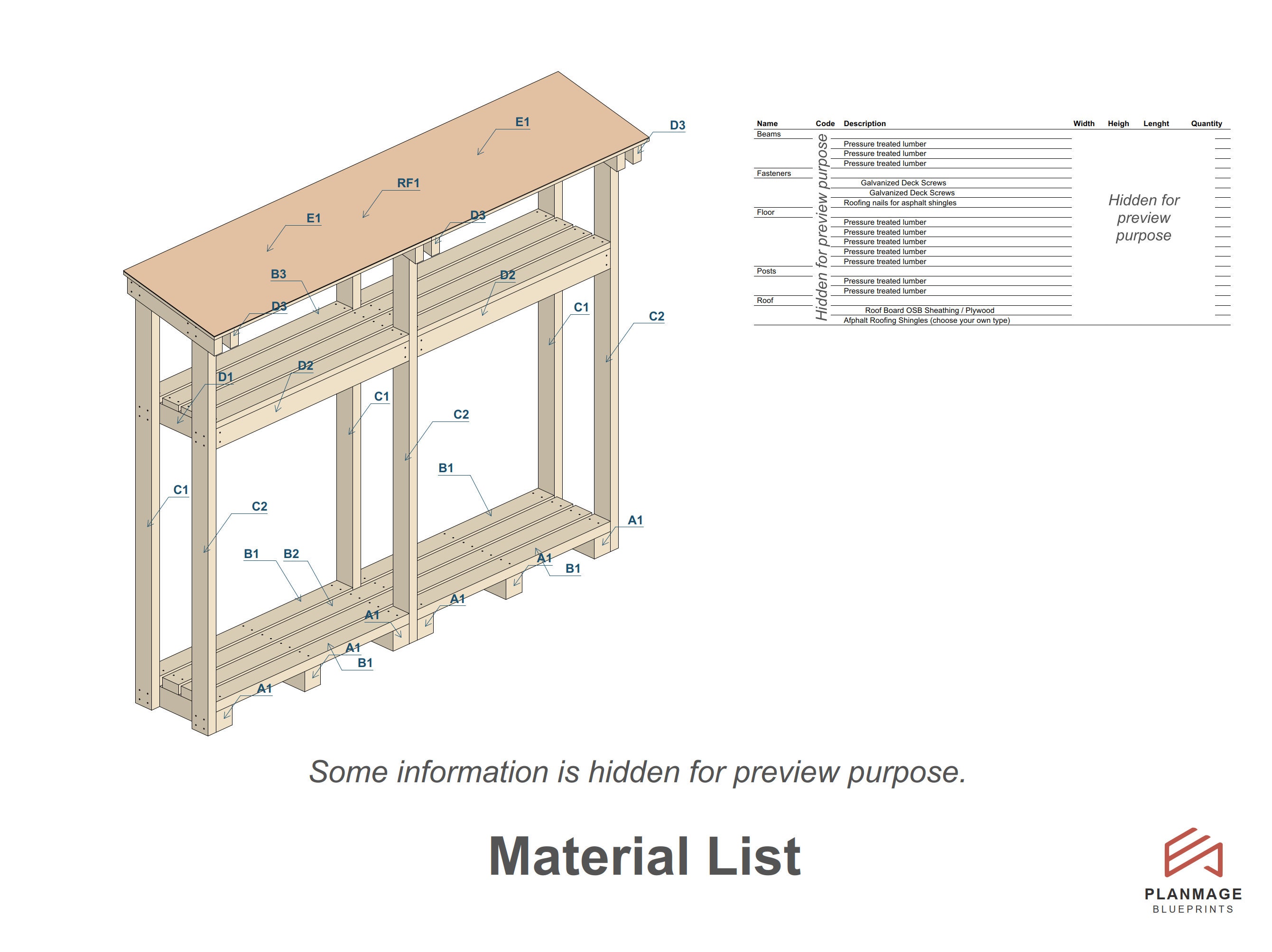 Firewood Rack Plans 1.5x8 Ft DIY Wood Shelf - Etsy
