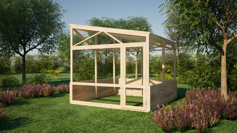 Quail Aviary Plans 10x10: DIY Bird Cage Woodworking (PDF Download) - Etsy