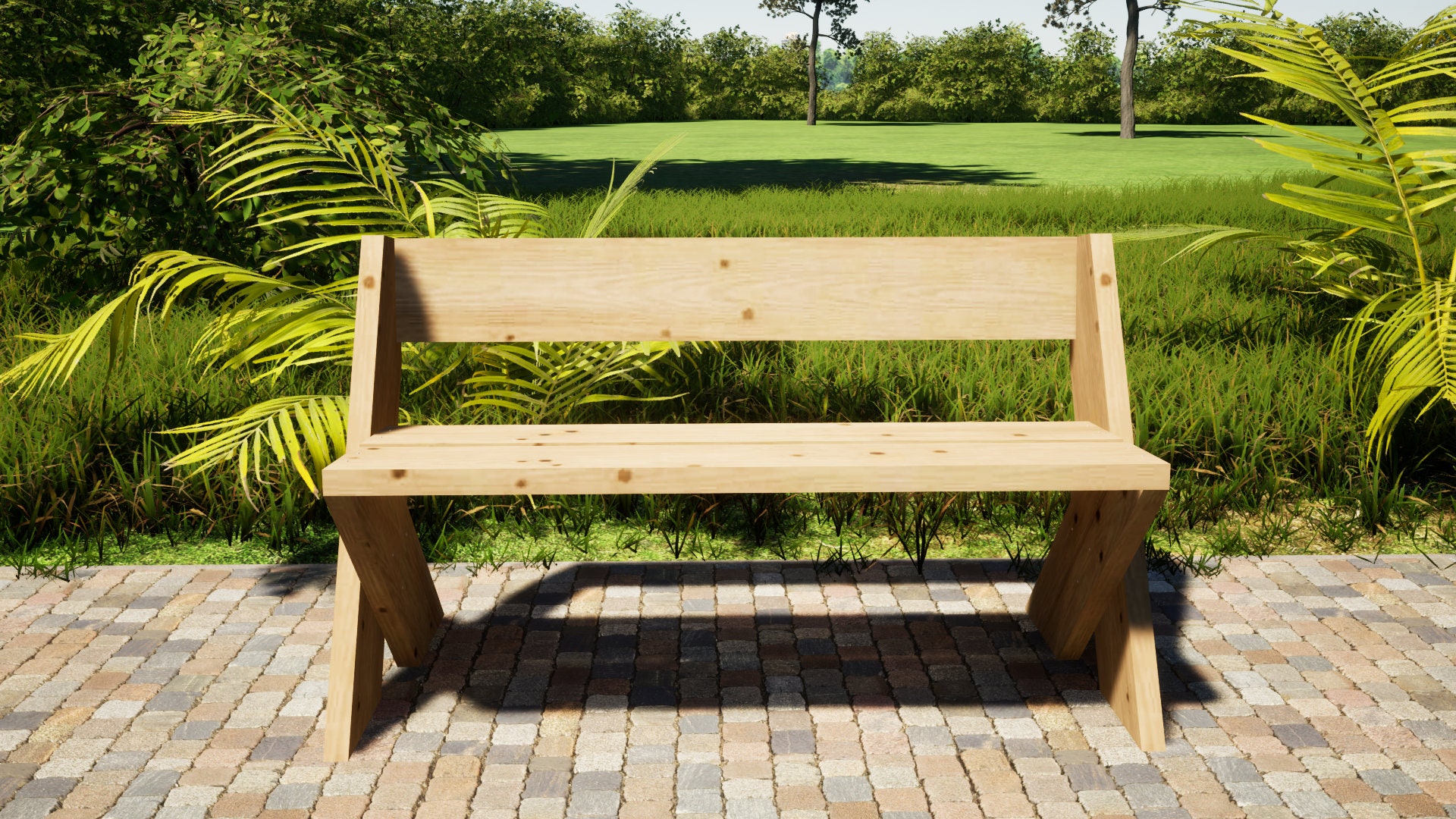 Leopold Bench Plans 51x24 in DIY Outdoor Bench With Backrest - Etsy Canada