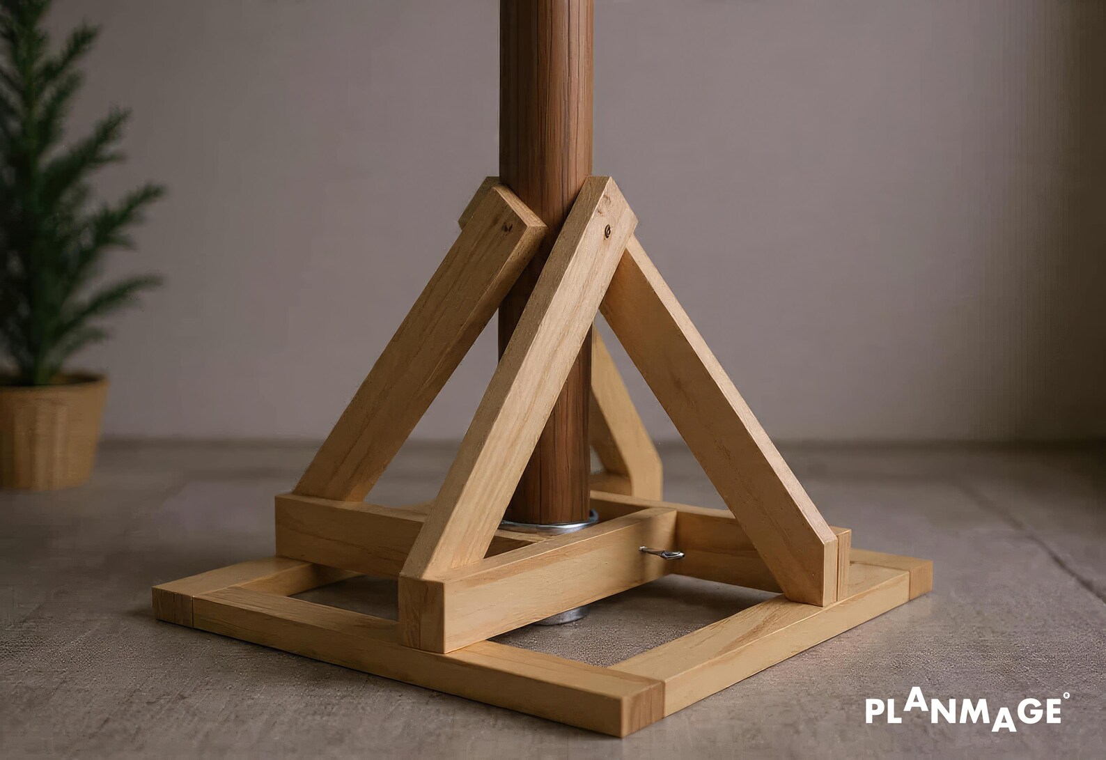 Christmas Tree Stand Plans With Cross Bracing - DIY Wooden Stand ...