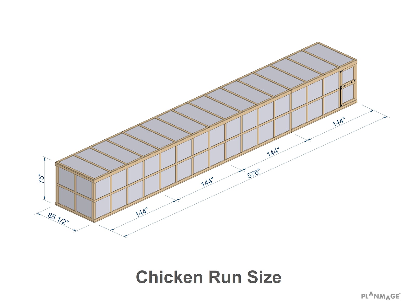 Large Chicken Run Plans 7x48 for 40 Chickens (PDF Download) - Etsy
