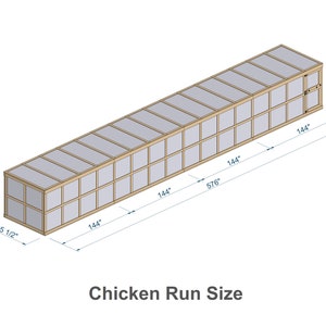 Large Chicken Run Plans 7x48 for 40 Chickens (PDF Download) - Etsy