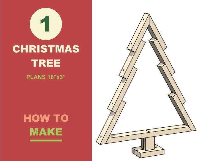 Wooden Christmas Tree Plans 74 Inches Tall PDF Download - Etsy Canada