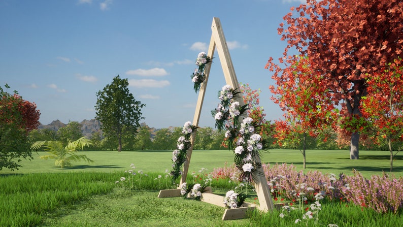 Large Triangle Wedding Arch 9x10 Ft DIY Wooden Decoration Plans - Etsy
