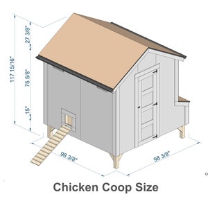 Chicken Coop Plans 20 Chickens 8x8 Ft Building Size PDF Download - Etsy
